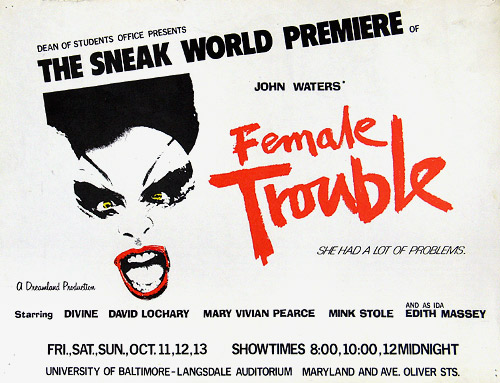 Female Trouble - Movie Posters Original Movie Poster Collectible Movie ...